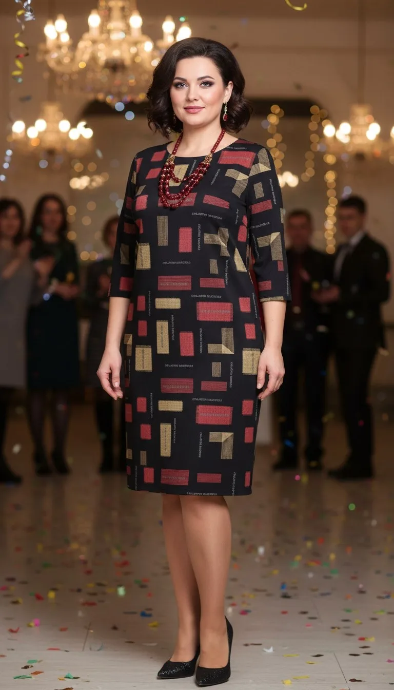 Платье Платье футляр кубик золото/серебро