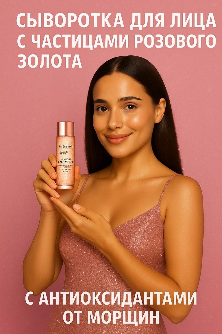 Сыворотка с частицами золота и с розой для лица Bio Essence уход за кожей с антиоксидантами от морщин, 100 мл