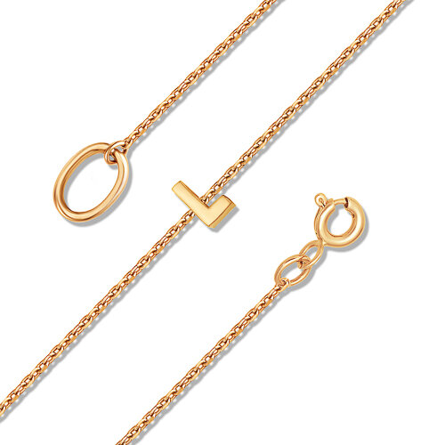 Браслет, красное золото, 585 проба, фианит