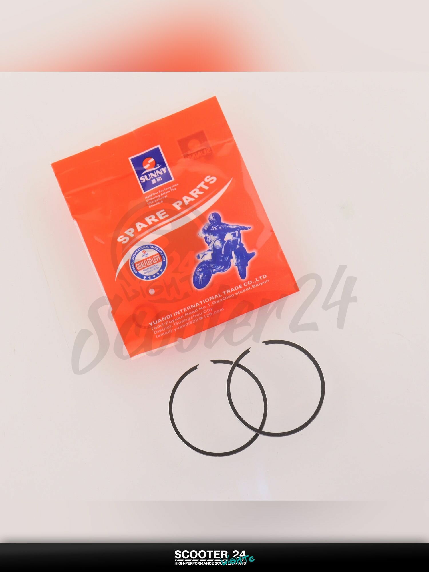 Кольца комплект на мотоцикл, мопед и скутер Honda TACT / Хонда Такт 50 кубов 0,75 ( 41,75 AF16) "SUNY" (mod.A)