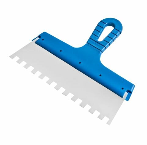 Шпатель зубчатый Интек 10108-250-010 250 мм, нержавеющая сталь, зуб 10x10 мм