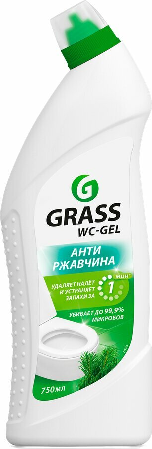 Средство моющее для туалета и ванных комнат GRASS WC-Gel, 750мл
