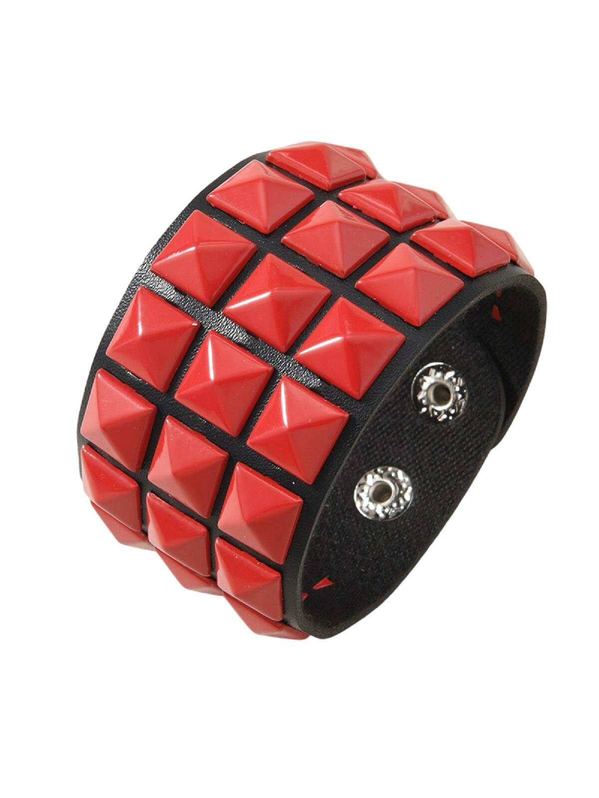 Подарочный панк-браслет регулируемой длины из мягкой искусственной кожи с трехрядными заклепками