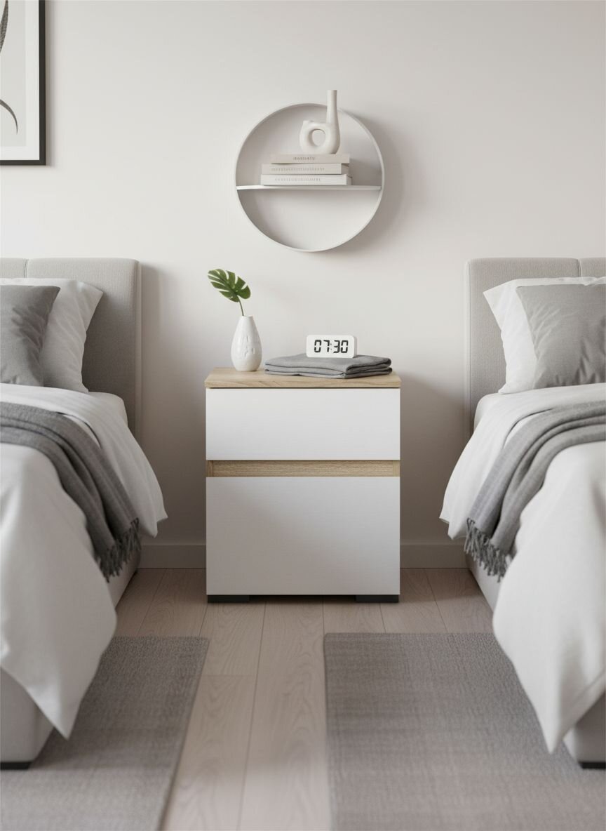 Прикроватная тумба ARNIKA "Плейона", 39,8x49,6x39,2 см, ЛДСП, цвет дуб делано