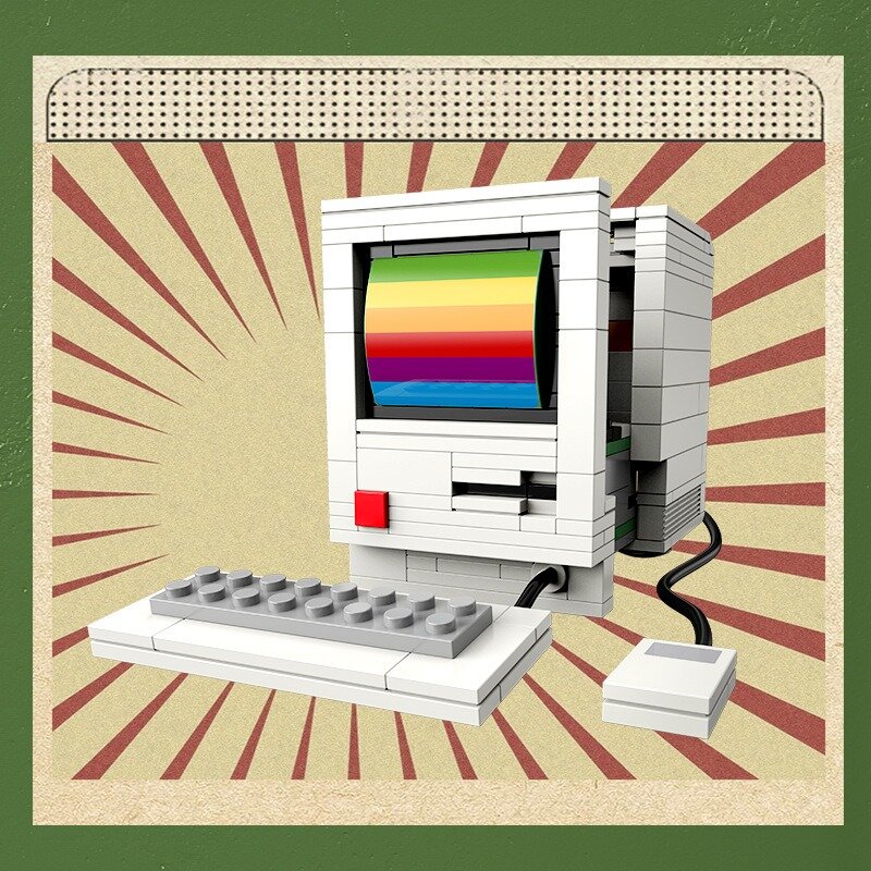 Детские конструкторы - коллекция ретро-техники (игровые приставки, телевизоры, радиоприемники)