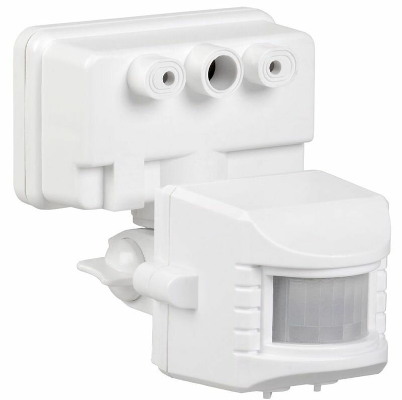 Детектор движения IEK ДД 019, 1100 Вт, угол обзора 120 градусов, дальность 12 м, IP44, белый