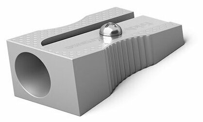 Металлическая точилка ErichKrause® Ferro, цв. корпуса серебряный 7074