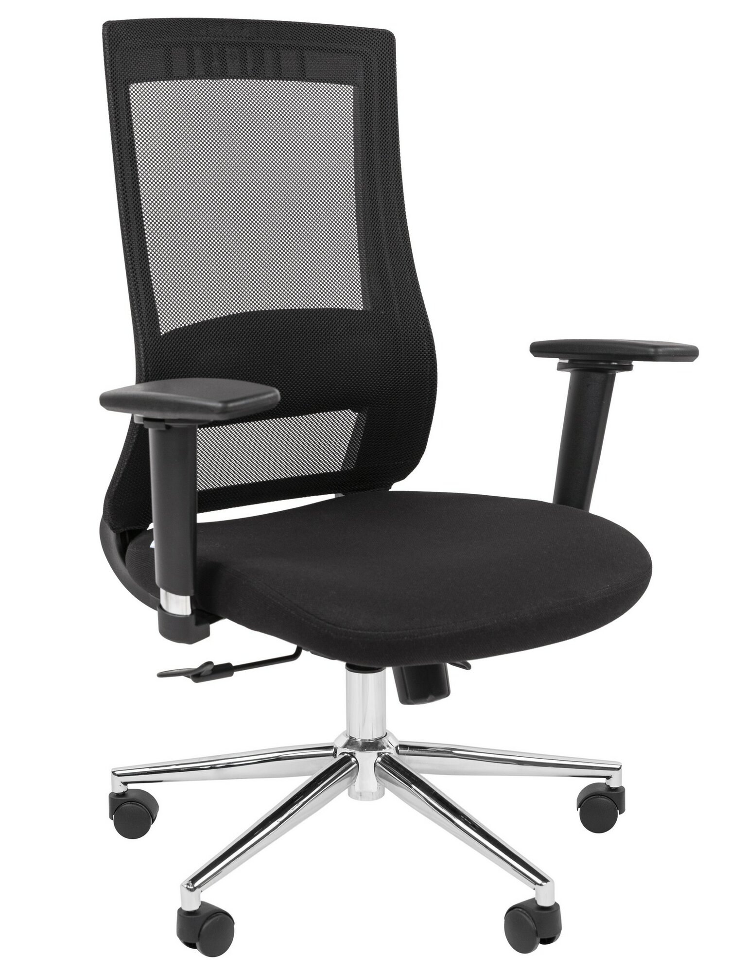 Компьютерное кресло CHAIRMAN 500 LUX черный, ткань/сетка без подголовника с регулируемыми подлокотниками и поддержкой