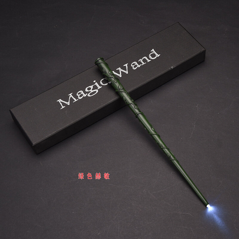 Светящаяся палочка Гарри Поттера, кирка, светодиодная батарея, светящаяся версия с тонкой резьбой Гермионы и Дамблдора, светящаяся магическая палочка