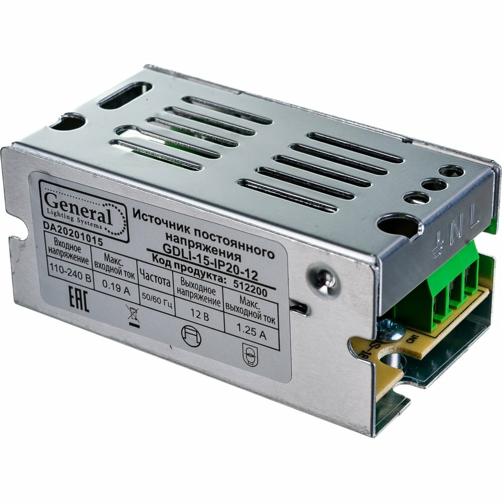 Светодиодный драйвер General Lighting Systems GDLI-15-IP20-12