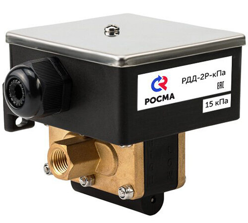 Реле дифференциальное для контроля низких давлений Росма РДД-2Р G1/4 30-400кПа, резьба присоединения G1/4(внутренняя), диапазон рабочего давления 30-400кПа