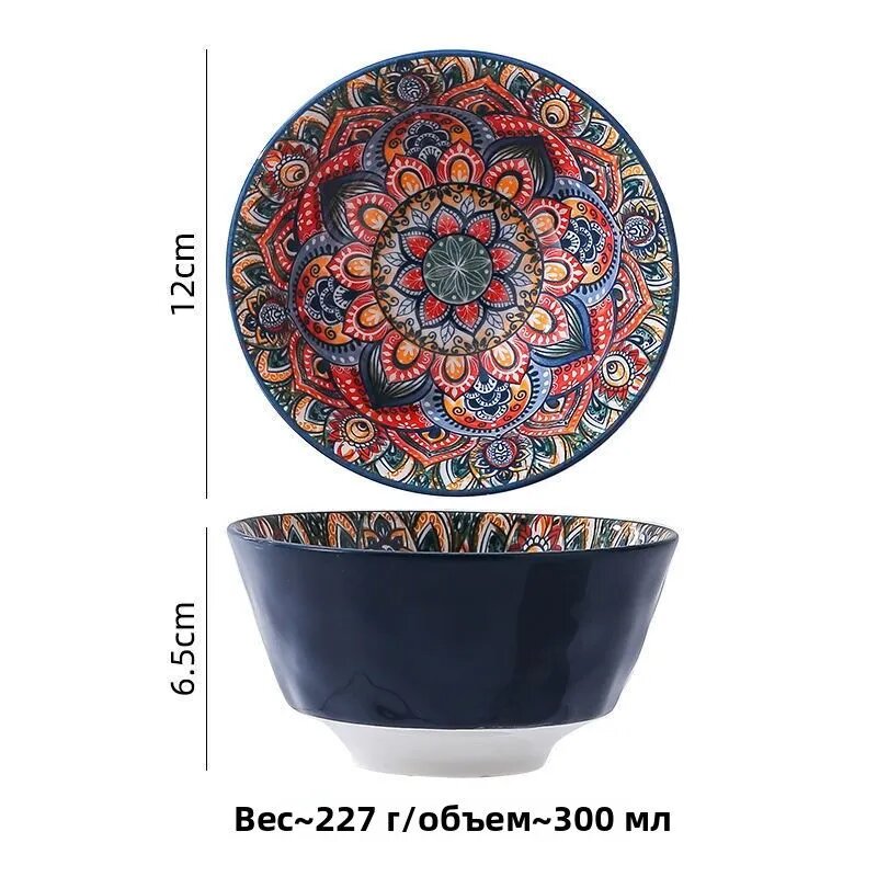 Тарелка "Марокканский стиль" 12 см 1 шт разноцветный