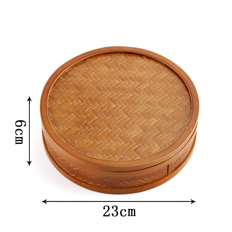 Изделия из бамбука: Ручной работы плетеная из бамбука коробка для чайных лепешек пуэра, коробка для распределения чая, тщательно сплетенная упаковочная коробка для чая, коробка для хранения чайных лепешек Цицзы.