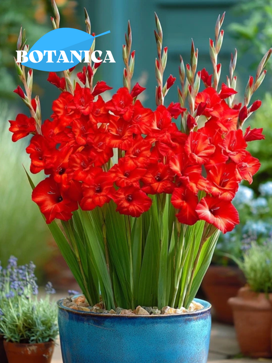 Луковицы цветов , botanica garden , Гладиолус Бонфайр ( 3 штуки)