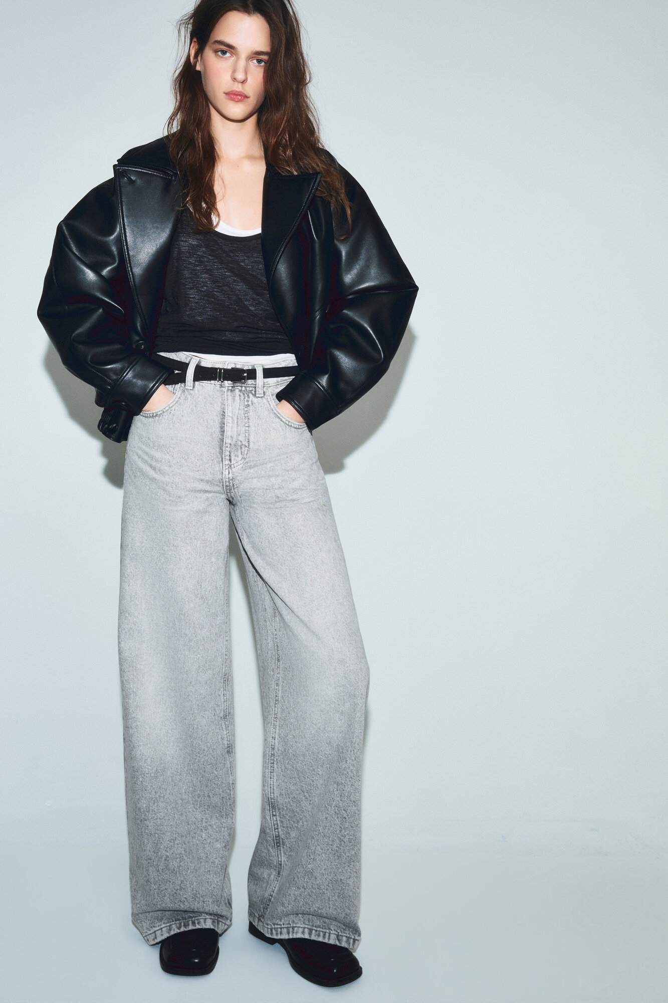 Джинсы широкие mix and match 