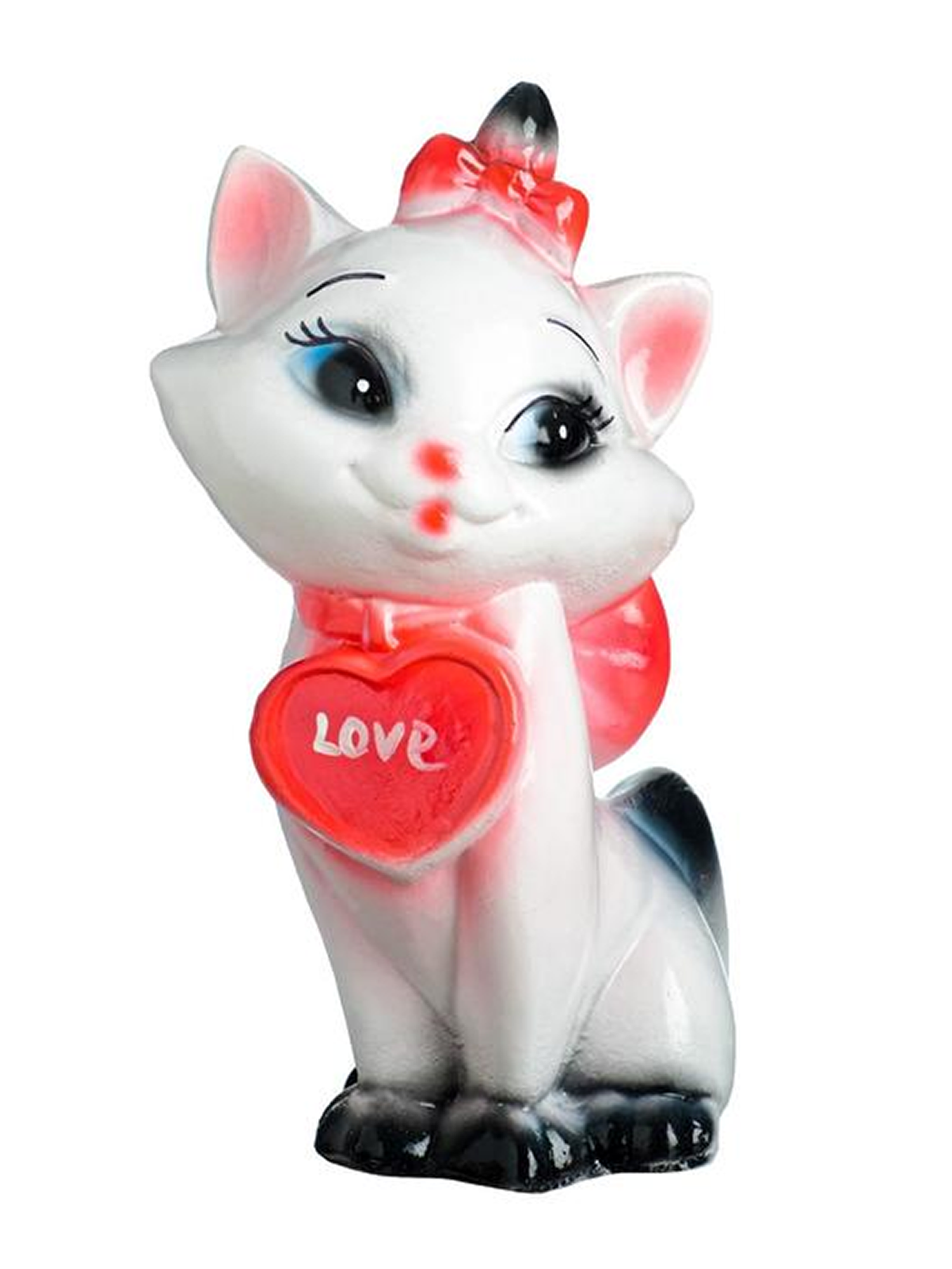 Копилка для денег «Кошка LOVE», гипс, 26×15х14 см, подарок на 14 февраля