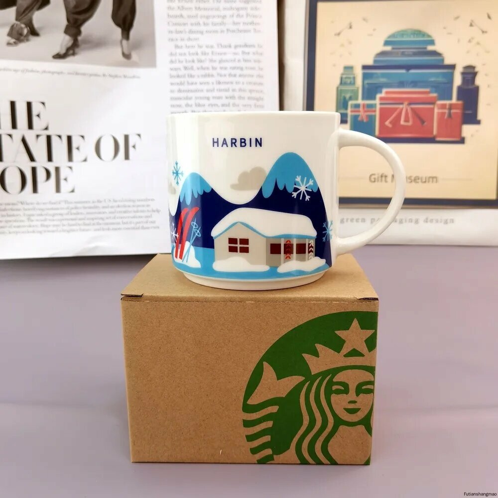 Кружка Starbucks "CHINA Harbin" 414мл, керамика, подарочная упаковка