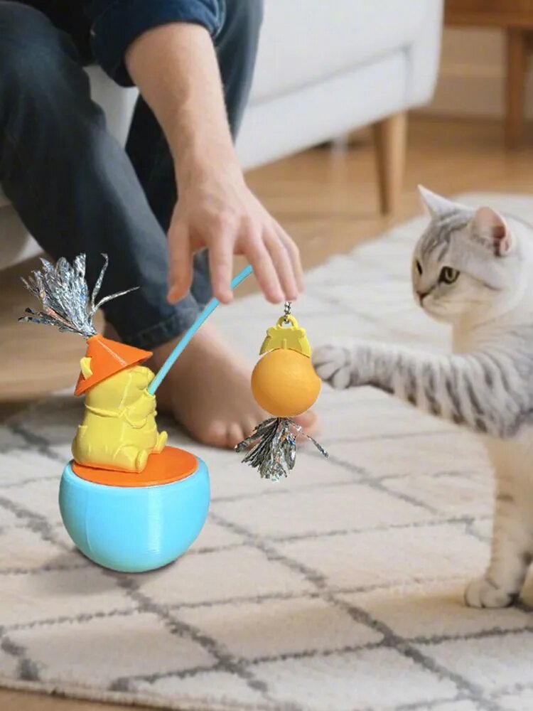 Игрушка для кошек-неваляшка для борьбы со скукой, интерактивная, защищает мебель от царапин