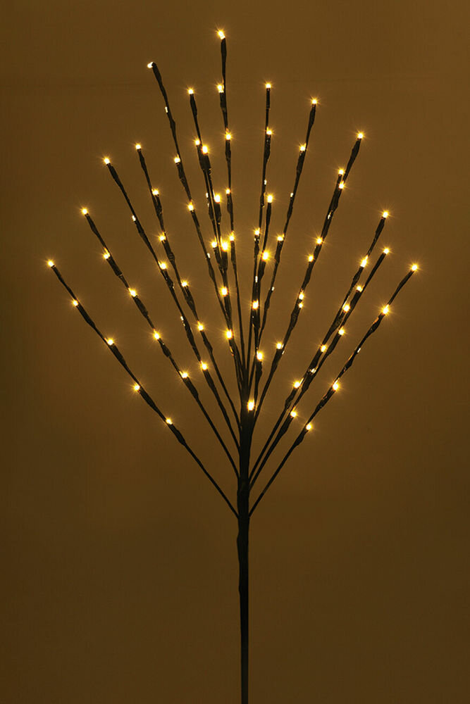Декоративное светящееся дерево банч, 80 тёплых белых LED-огней, 110 см, таймер, батарейки, уличное, Koopman International AX2200000
