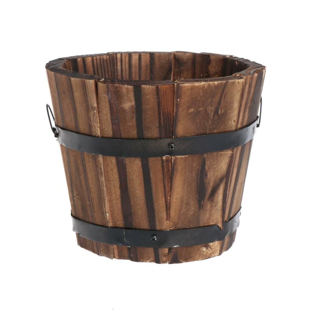 Деревянная кадка для цветов, средний размер