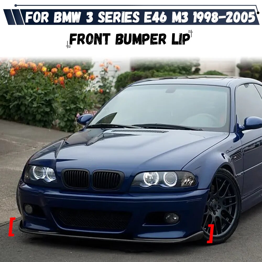 Для BMW 3 серии E46 M3 1998-2005 автомобильный передний бампер, разделитель для Carbon Fiber Look