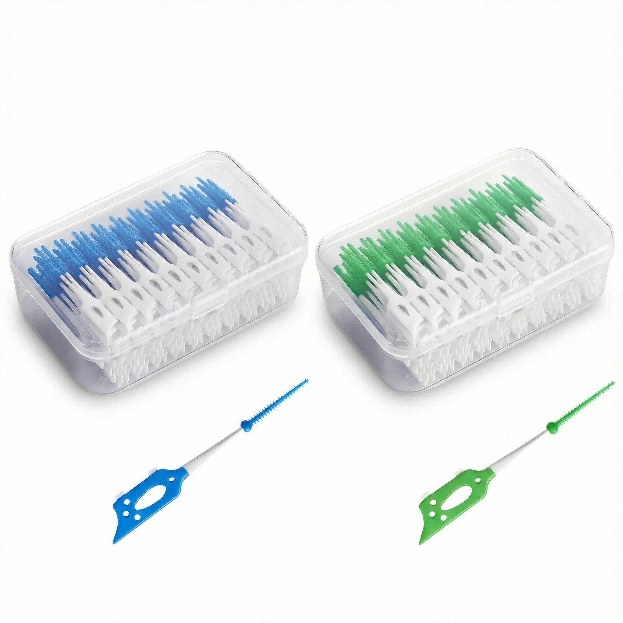 Мягкие силиконовые палочки для чистки межзубных промежутков (200 палочек в упаковке) - инструмент для чистки межзубных промежутков