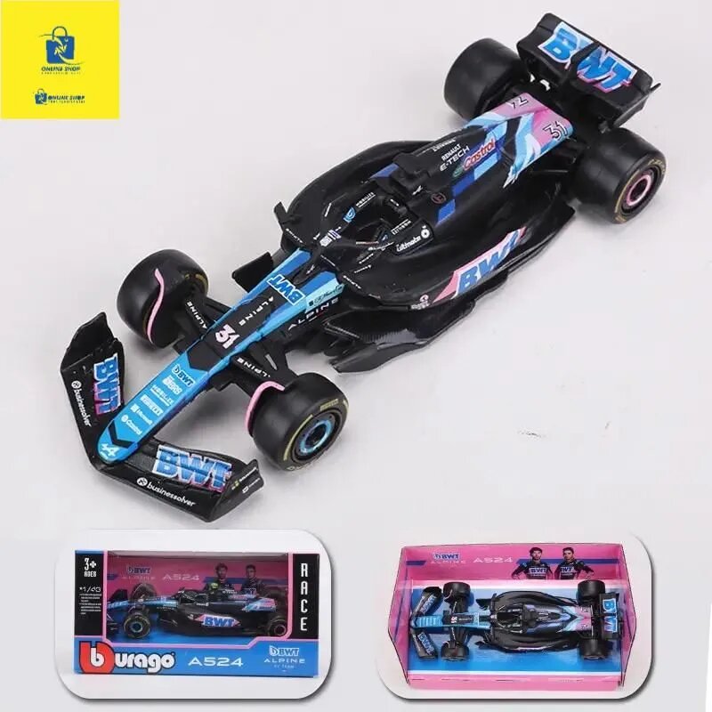 Металлическая коллекционная модель болида Формулы-1 "Burago"1:43.2024Алпей A524(Японский вокзал)31 # Aokang