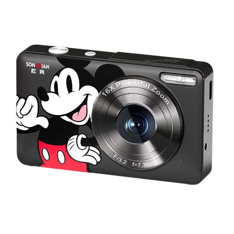 Цифровая камера унисекс SONGDIAN 1287024184, Black Disney Mickey Collaboration [64G Internal Memory Card]