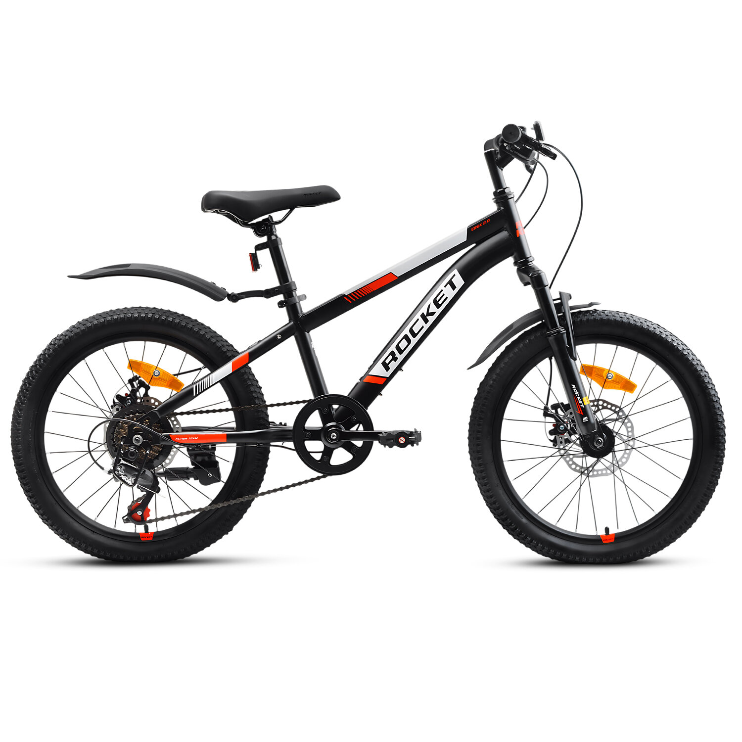 Велосипед 20" Rocket Crux 2.0 , цвет черный, размер 11", рост 120 – 135 см.