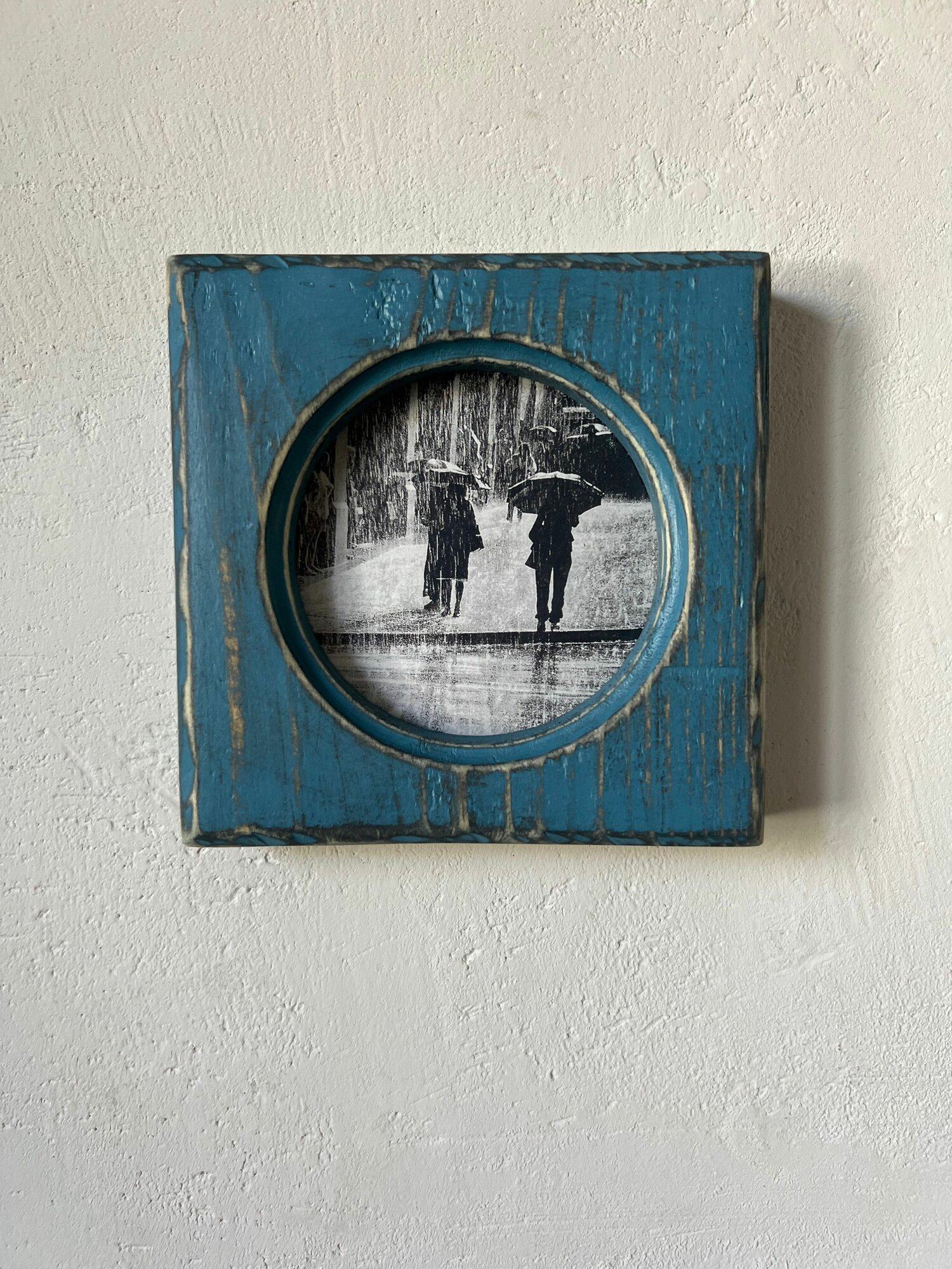 Фоторамка из натурального дерева. Ручная работа / 14,5 х 14,5 х3 см. andCactus