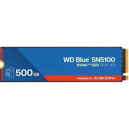 Твердотельный диск 500GB WD Blue SN5100, NVMe, M.2 2280, PCI-E 4x4 [R/W - 6600/5600 MB/s]