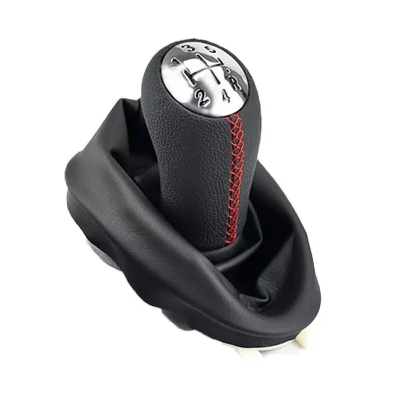 Чехол на рычаг КПП для Renault Logan I 2004-2012 годов, кожаная ручка, из экокожи, красный цвет, Китай