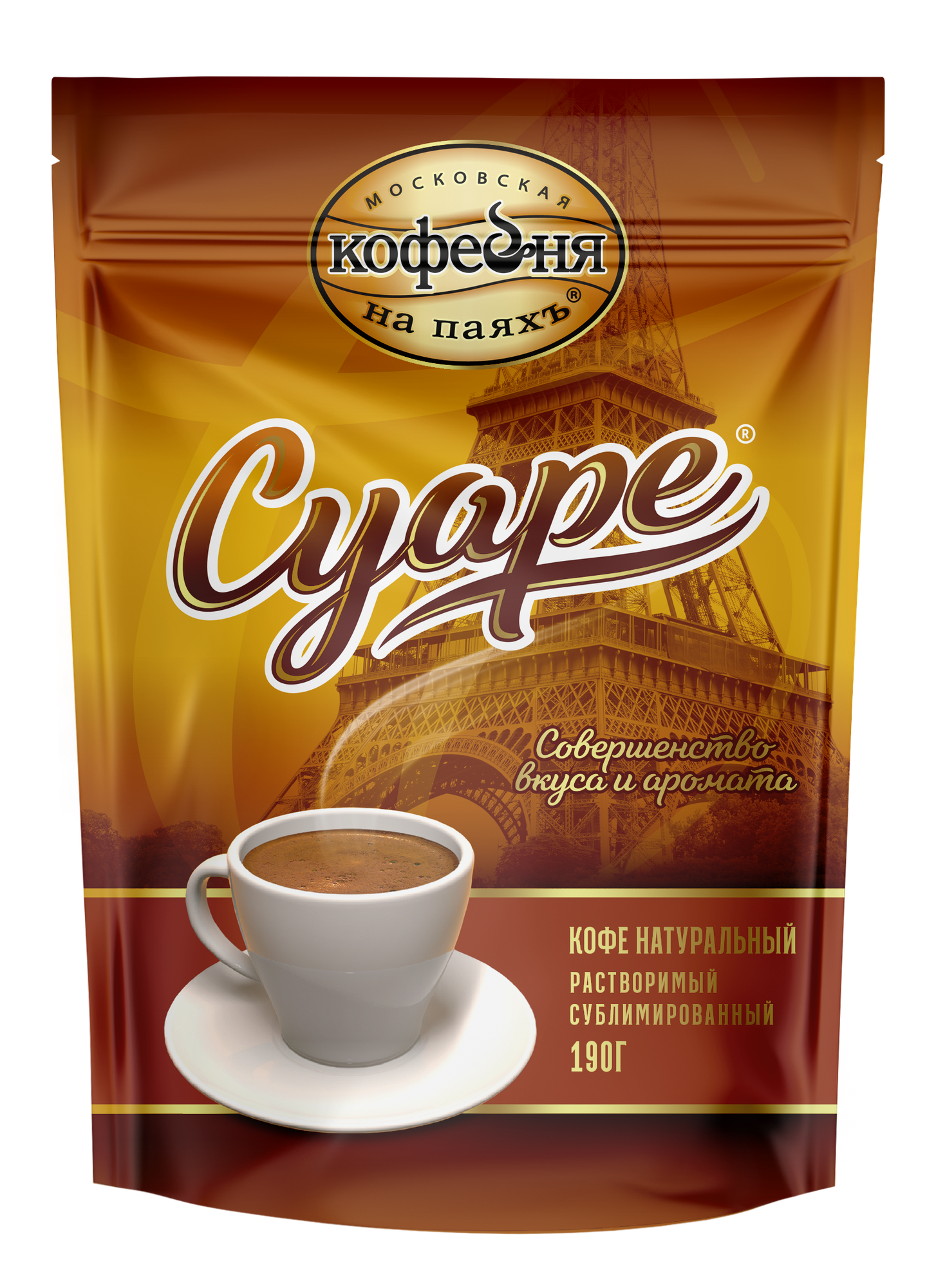 Кофе растворимый Московская Кофейня на Паяхъ Суаре, пакет, 190 г