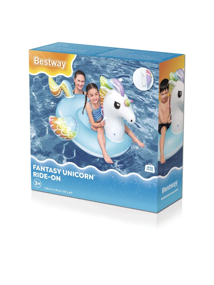 Надувная игрушка-наездник Единорог с ручками