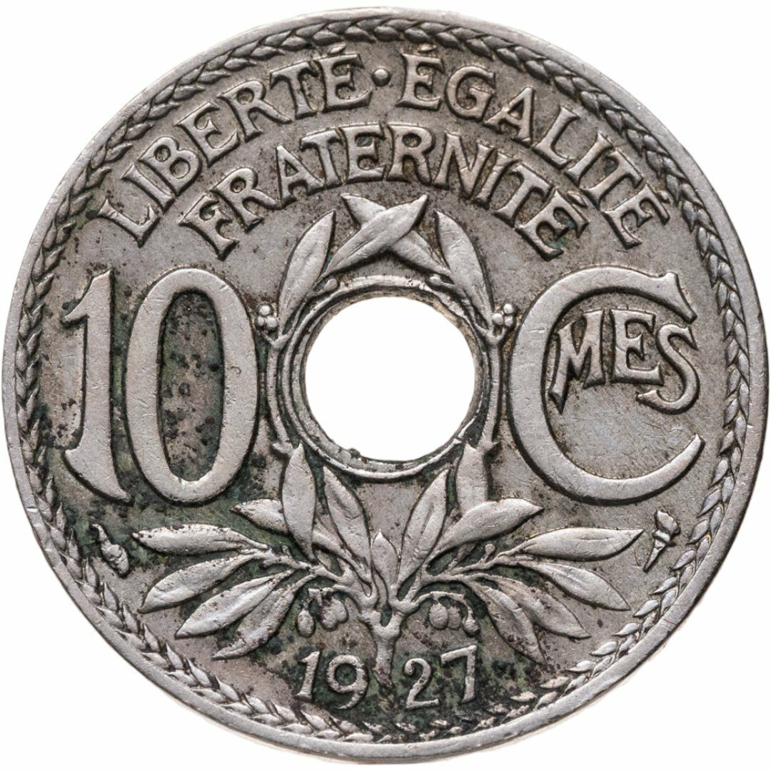 Франция 10 сантимов (centimes) 1927