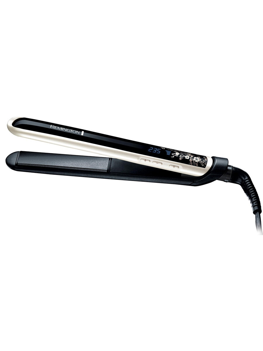 Выпрямитель для волос Remington S9500 Pearl с жемчужным керамическим покрытием, утюжок профессиональный, стайлер для выпрямления с ЖК-дисплеем и плавающими пластинами