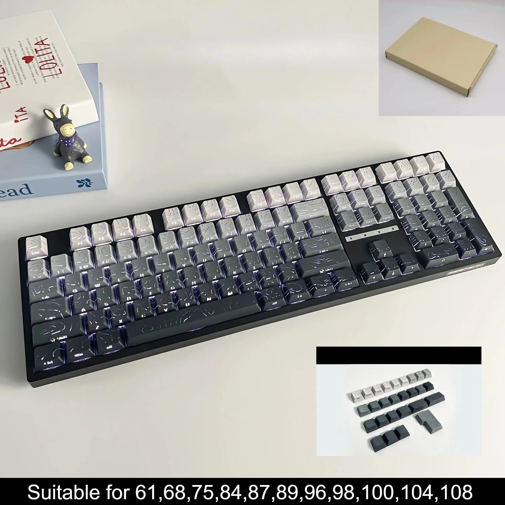 PBT-кейкапы оeny Топографический/Градиентный 133 шт. для механической клавиатуры