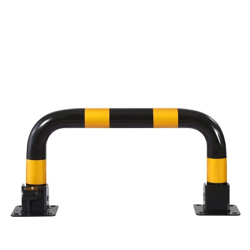 Парковочный барьер черный с желтыми полосами 1 шт для ограничения парковки