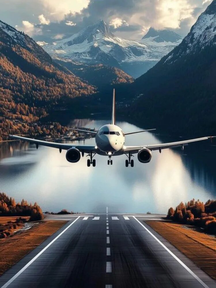 Набор Для Алмазной Мозаики 5D: Самолет И Современный Городской Пейзаж, Декор Для Стен, Полное Покрытие, Круглые Стразы, DIY