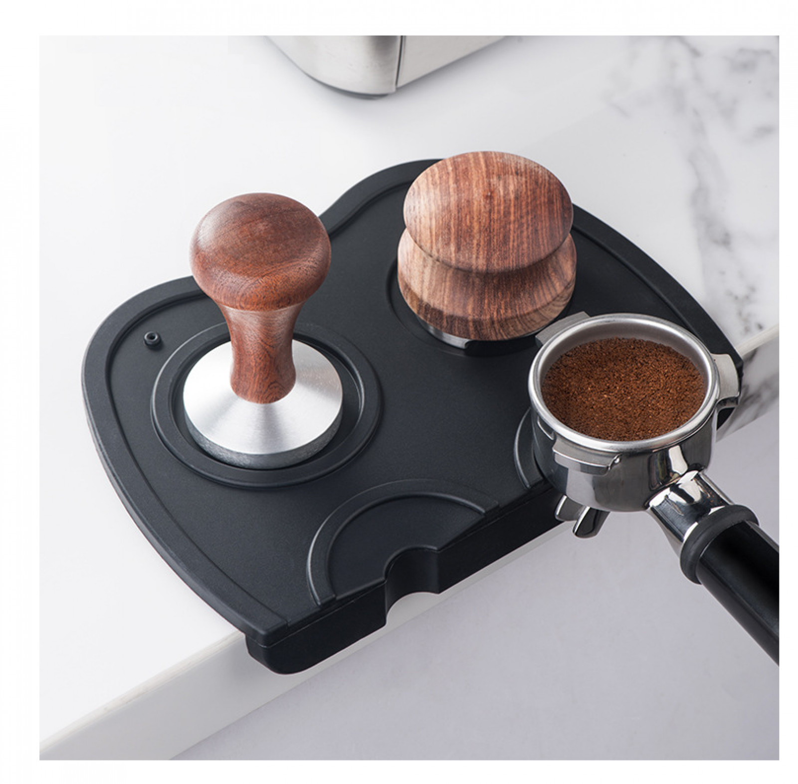 Коврик для темпера MyPads угловой резиновый с держателем для холдера, размер L