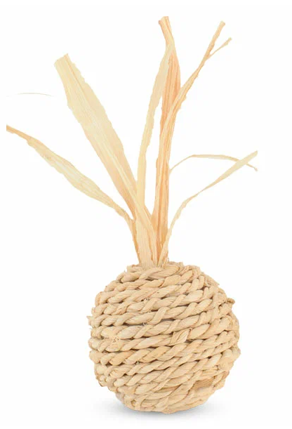 Игрушка для кошек Triol / Триол NATURAL мяч из кукурузных листьев диаметр 40,90мм / зоотовары для животных