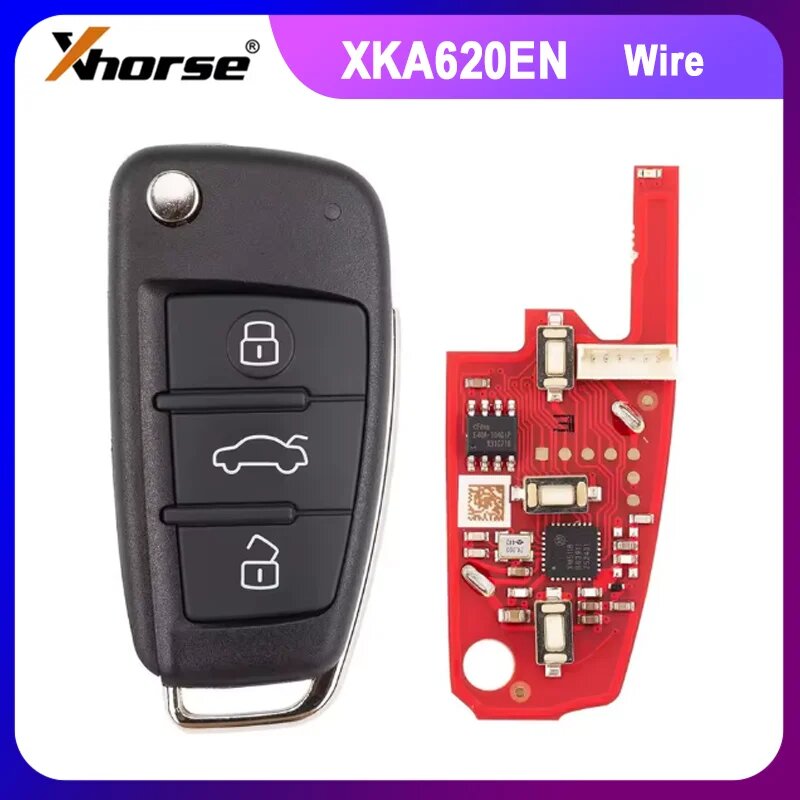 XHORSE XKA620EN 5 кнопок, универсальный ключ для Audi A6L 2-го поколения