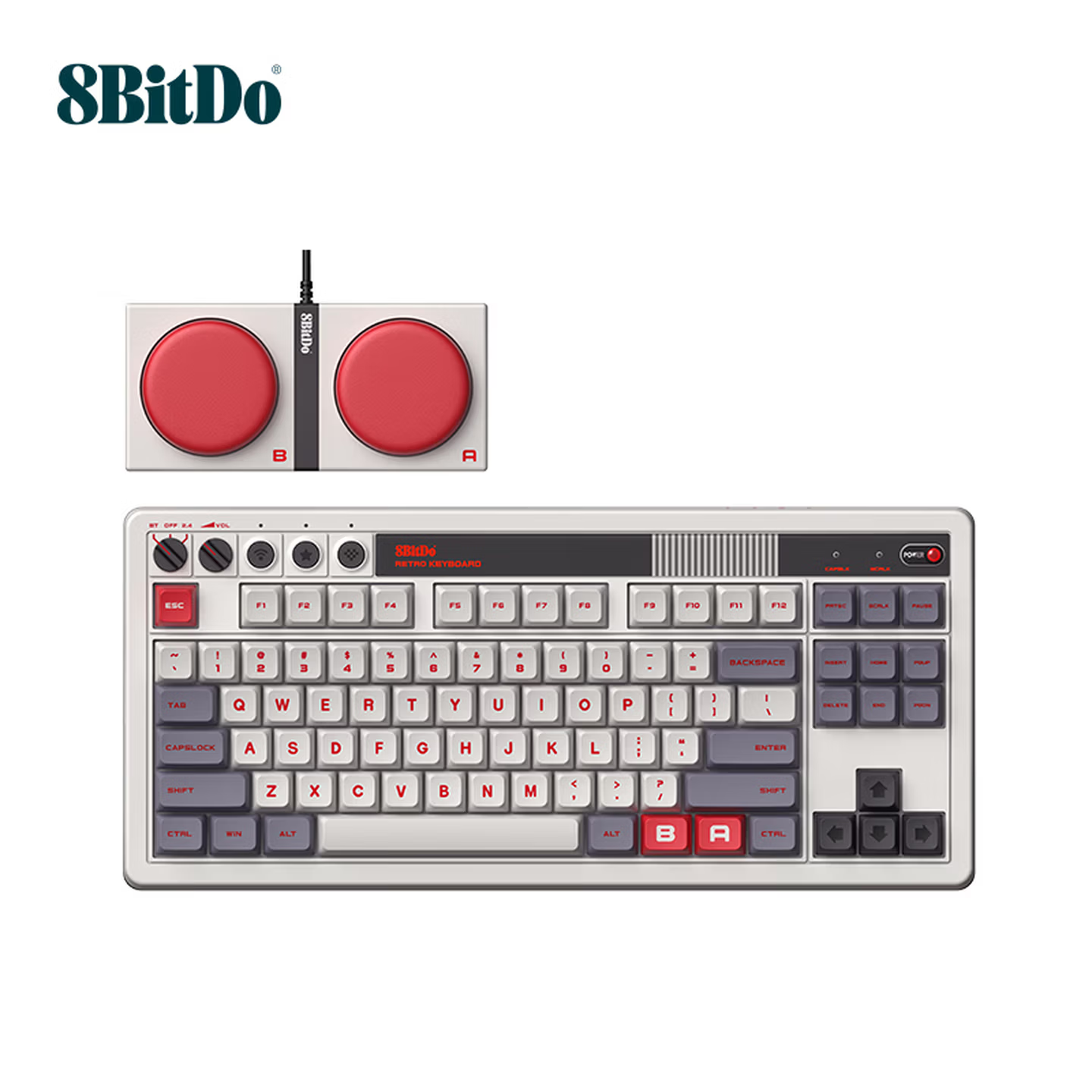 Игровая клавиатура 8BitDo Retro87 в ретро-стиле, беспроводное подключение, горячая замена клавиш