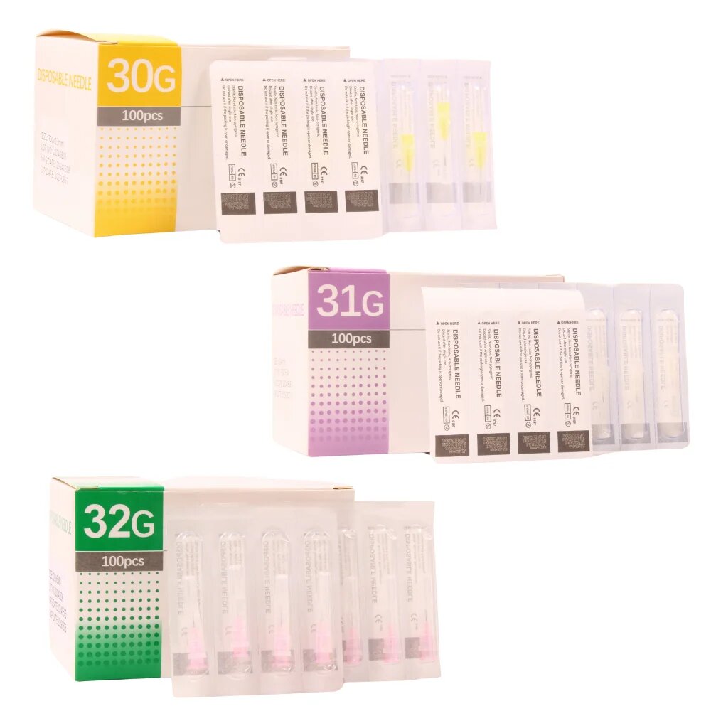 Иглы для татуажа 100 шт, 4/6/8/13 мм 32G6MM
