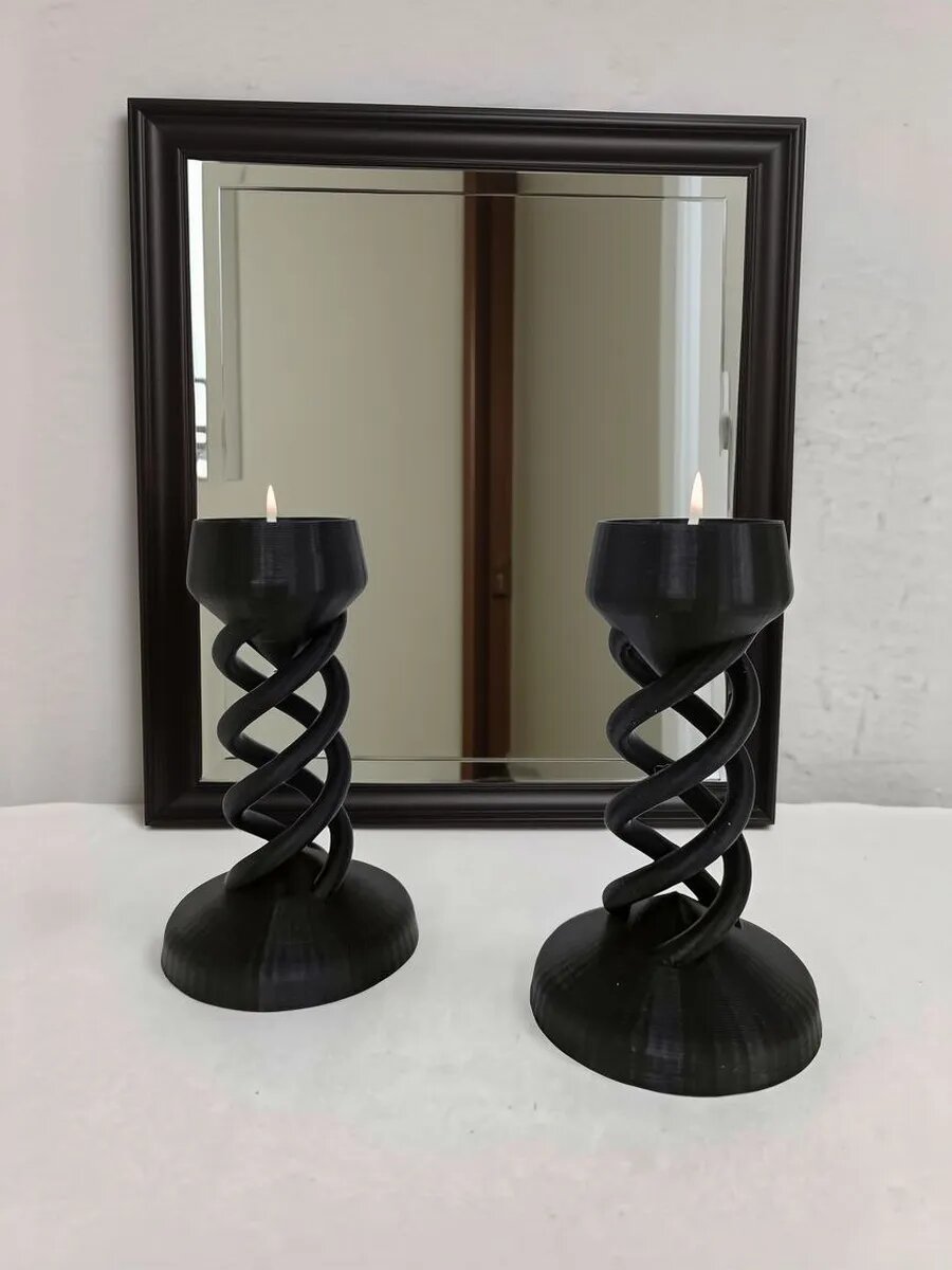 Набор подсвечников, декоративный, пластик, 12.5х4.5 см, 2 штуки