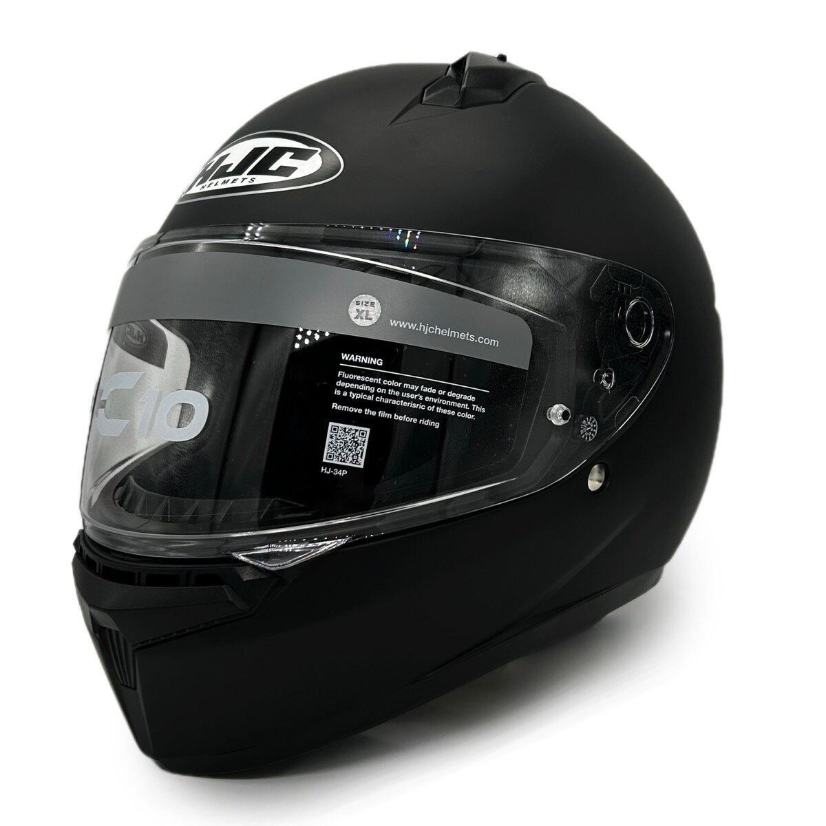 Мотошлем HJC C-10 SEMI FLAT BLACK. XXL. Черный-матовый