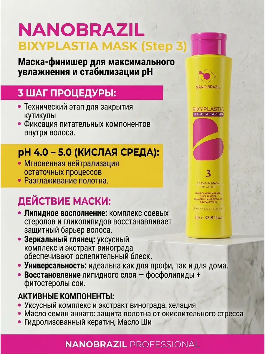 NANOBRAZIL Bixyplastia завершающая маска 1л