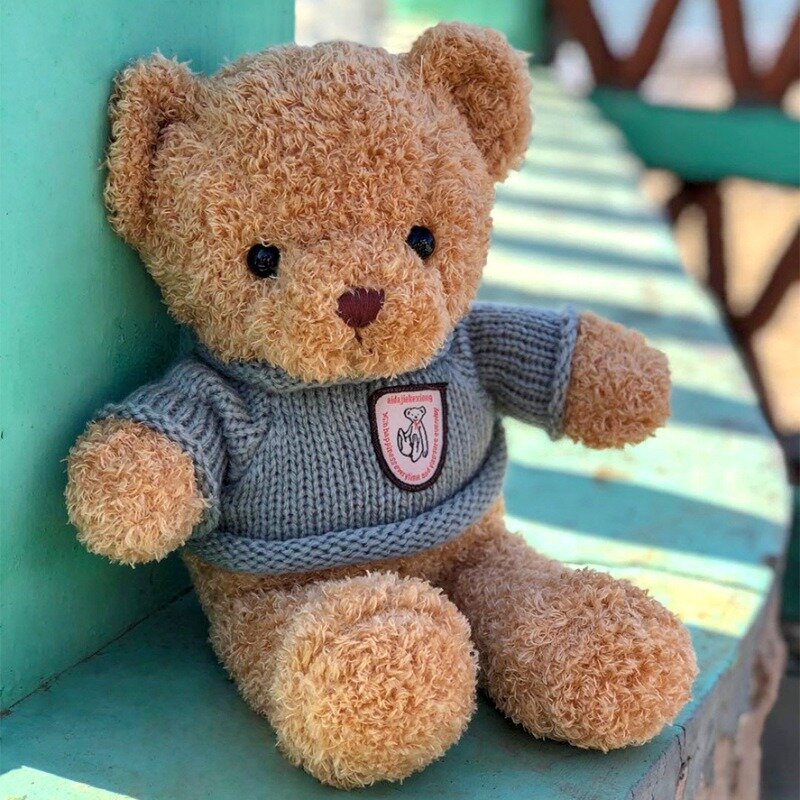 Игрушечный плюшевый медведь Тедди в подарочной коробке с индивидуальной печатью логотипа, медвежонок, кукла, тканевая