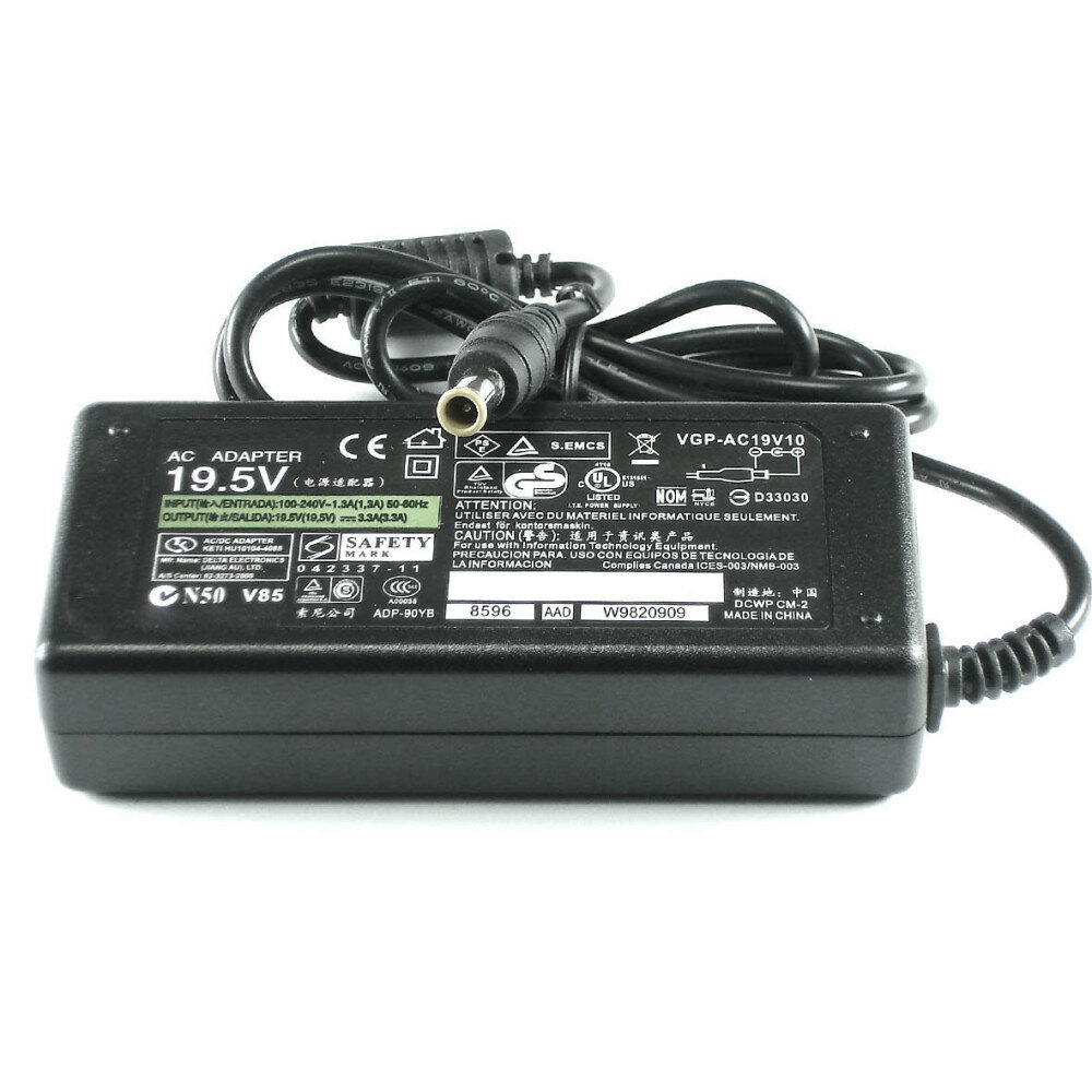Блок питания для ноутбука Sony 19.5V 3.3A 65W 6.5*4.4 (VGP-AC19V33), HC/OEM