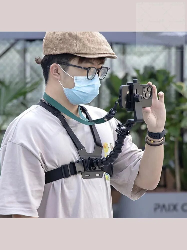 Крепление для телефона на грудь для съемки от первого лица, ABS-пластик